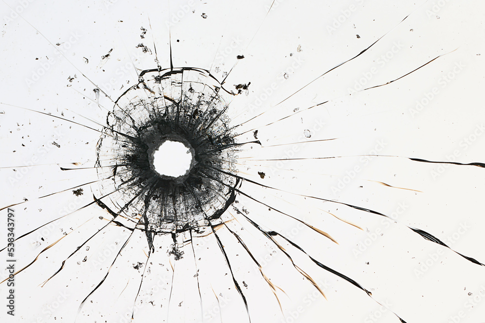 Poster bullets holes broken glass background authentic realistic – Wall ...