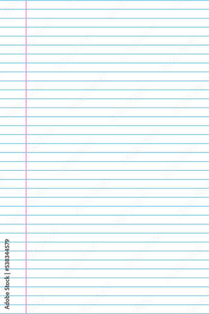 Notebook paper background. Line note document Stock Vector | Adobe Stock