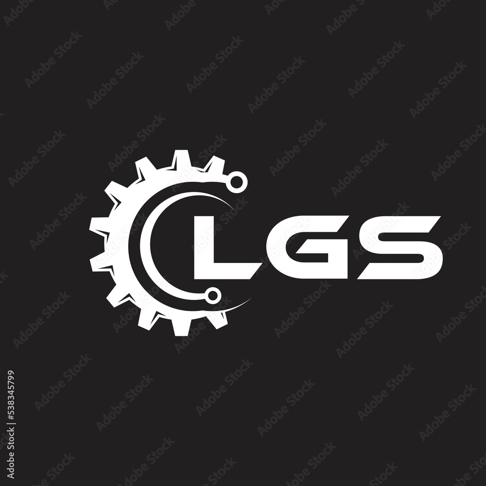 LGS letter technology logo design on black background. LGS creative initials letter IT logo ...