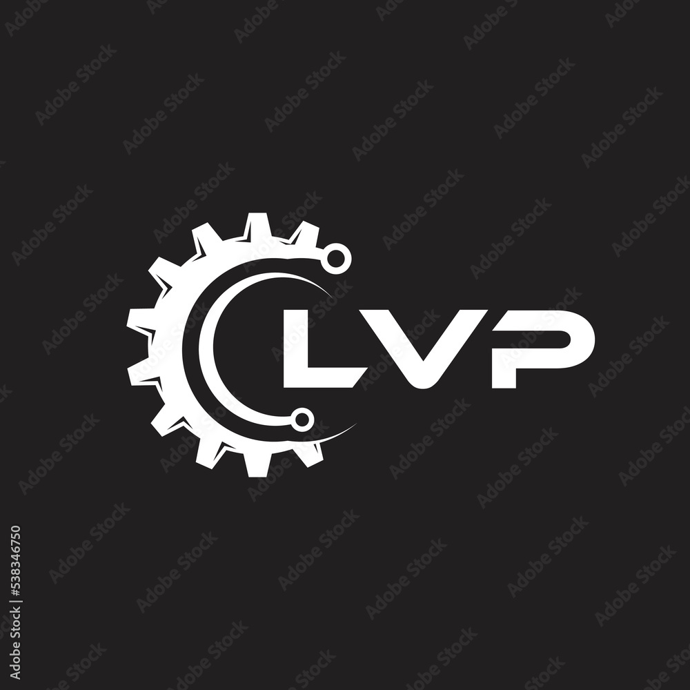 LVP letter technology logo design on black background. LVP creative ...