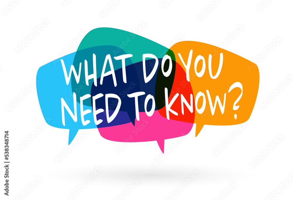 What do you need to know ? Stock Vector | Adobe Stock What do you need to know ? Stock Vector | Adobe Stock