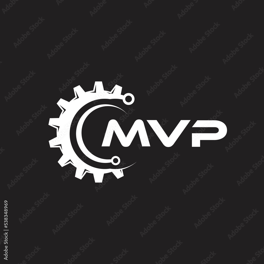 MVP letter technology logo design on black background. MVP creative ...