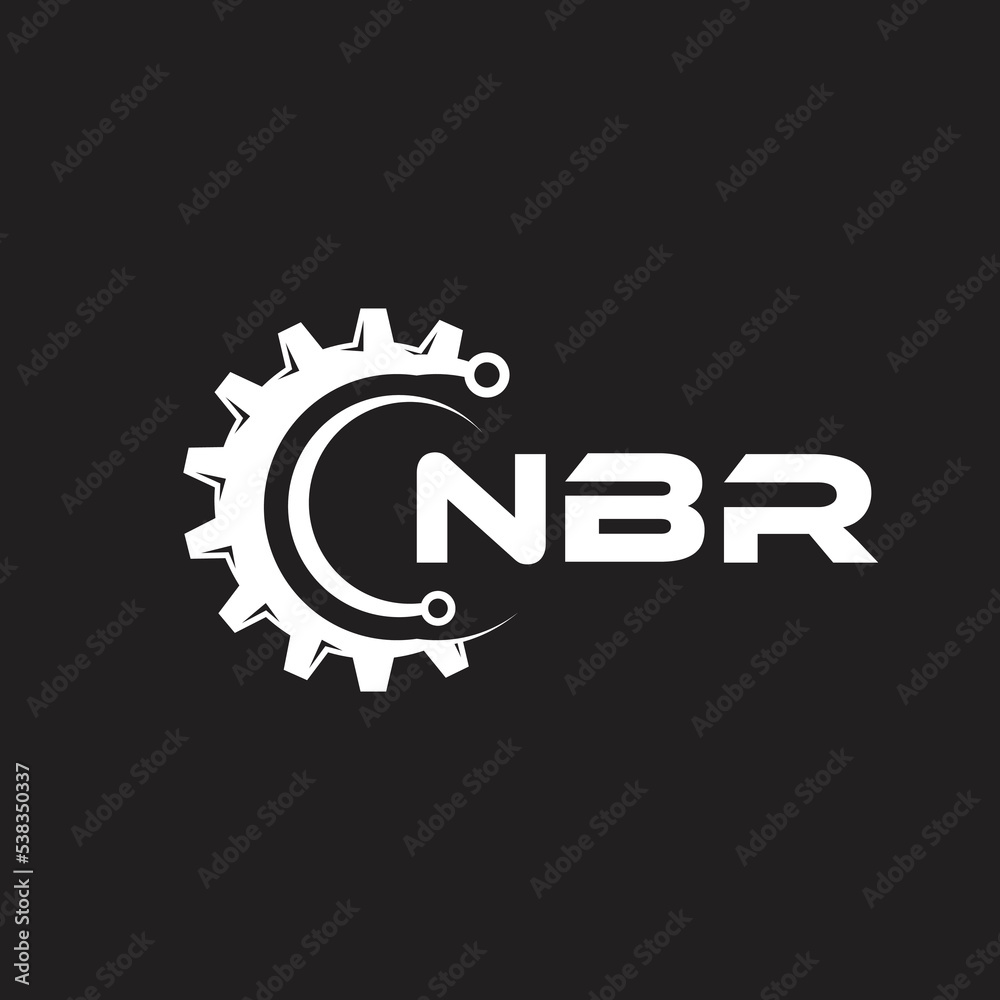 NBR letter technology logo design on black background. NBR creative initials letter IT logo ...