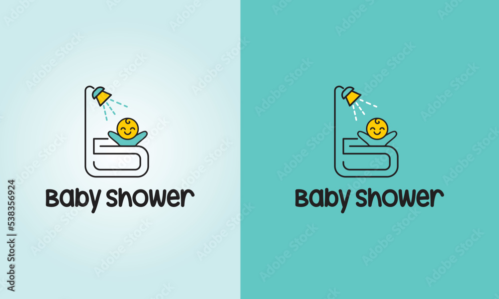 Baby Shower logo Stock Vector | Adobe Stock