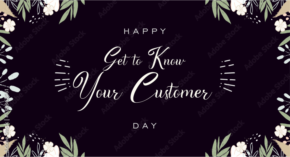 get to know your customers day Stock Vector | Adobe Stock