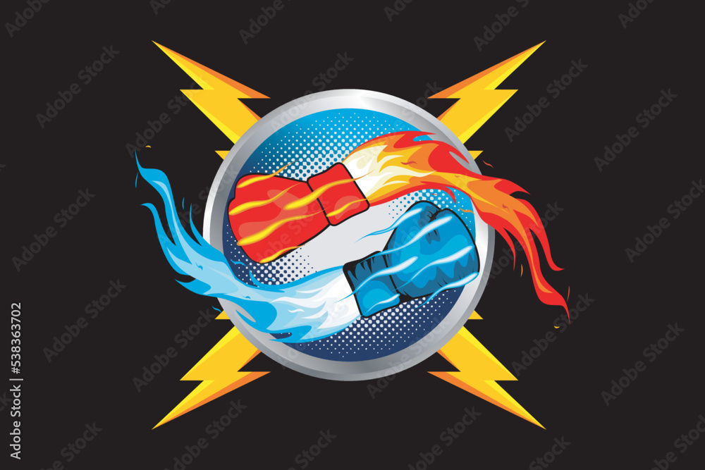 Vetor de Professional boxing championship. Boxing glove punch. Boxing ...