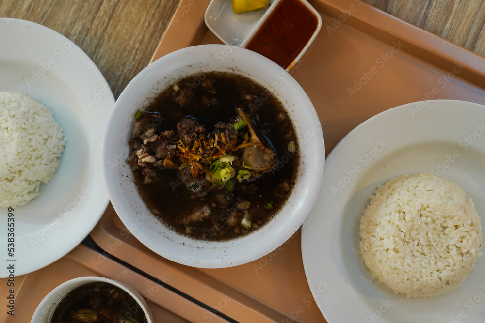 Selected Focus Sop Konro (Konro Soup), konro bakar (grilled konro) the ...