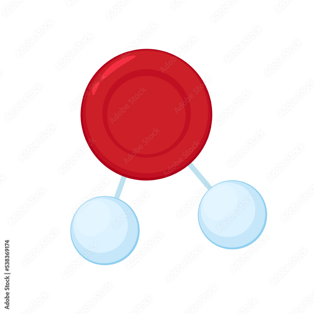 Vector illustration of water or H2O molecules, for symbols, signs ...