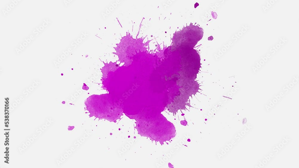 Ink drops fluid splash. Ink splatters transition animation. Ink brush ...