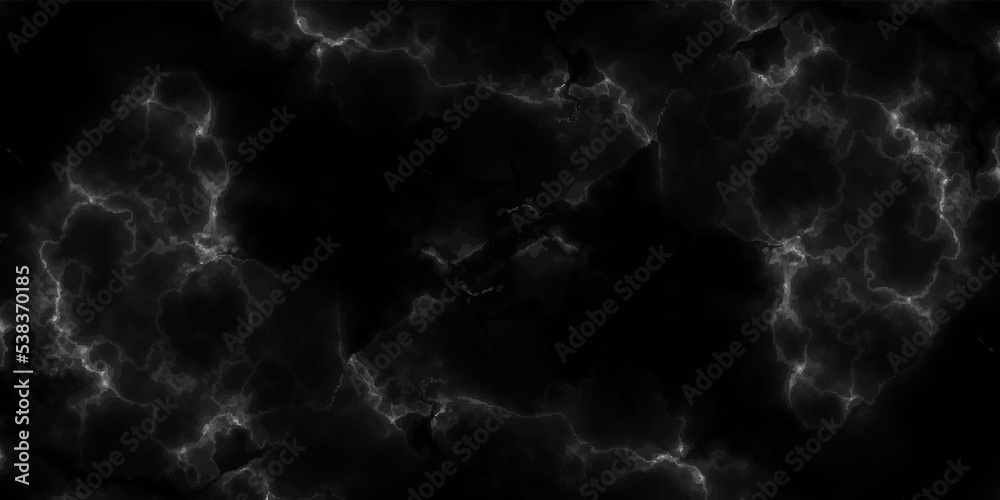 Abstract background with dark thunderbolt mineral texture on black ...