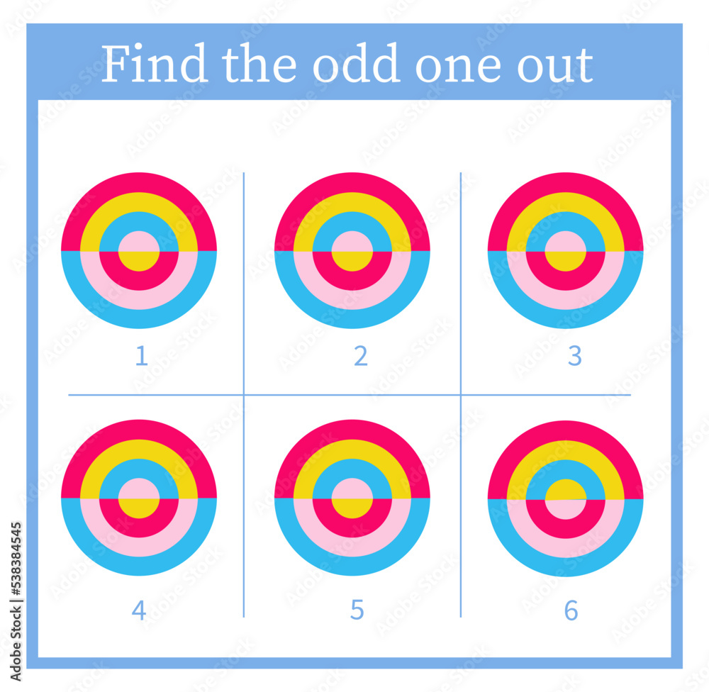 Find the odd one out. Logic puzzle. Printable worksheet. Vector ...