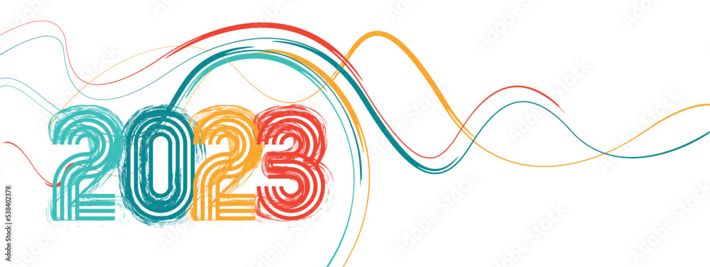 2023 new year cover with modern abstract waves design and white ... 2023 new year cover with modern abstract waves design and white ...