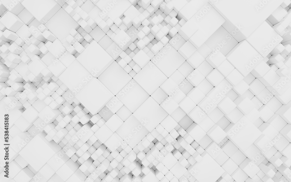 3d Rendering Cube Abstract Technology Background With Colored Bright Lighting Under The Cube