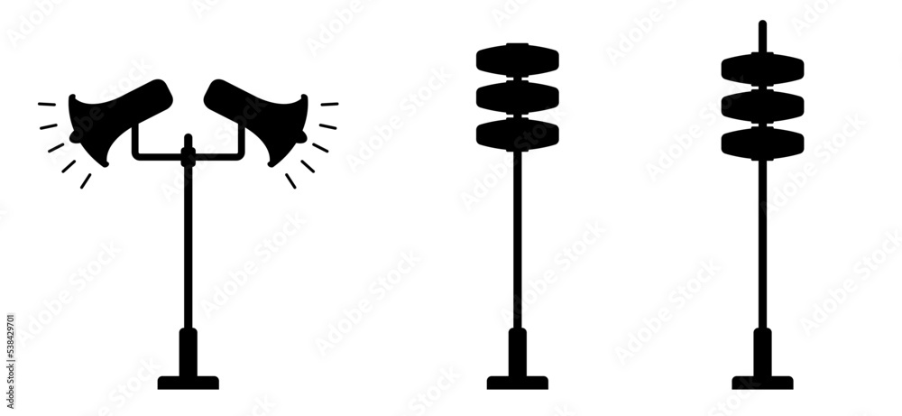 Air raid siren. Alert, alarm. Cartoon megaphone, loudspeaker logo or ...