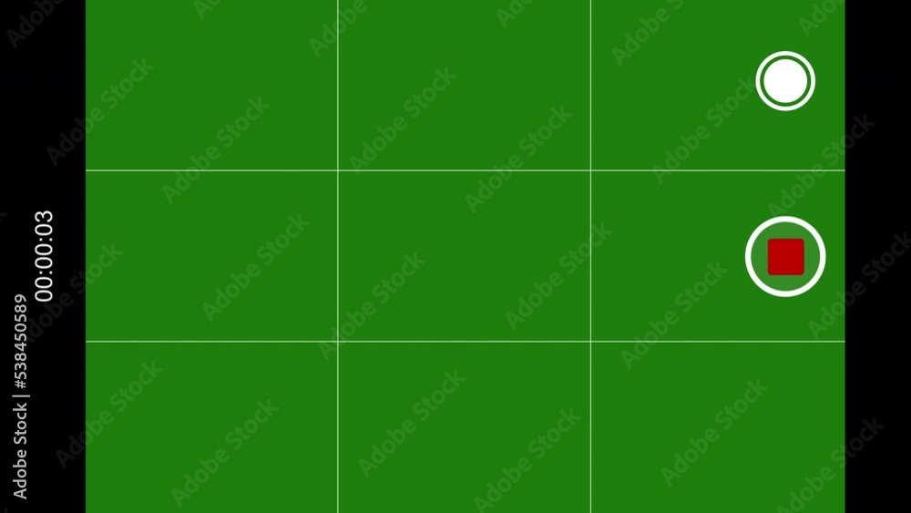 Smartphone camera screen interface with alpha channel. Footage ...