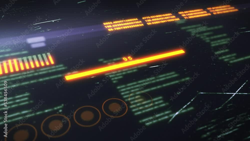 Technical boot screen. Hi Tech loading with broken glass. Technical ...