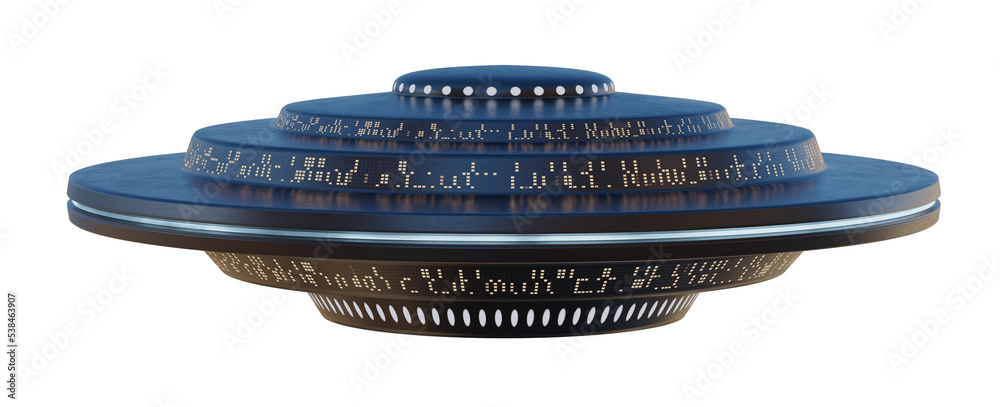 UFO alien ship isolated on transparent background. Stock Illustration ...