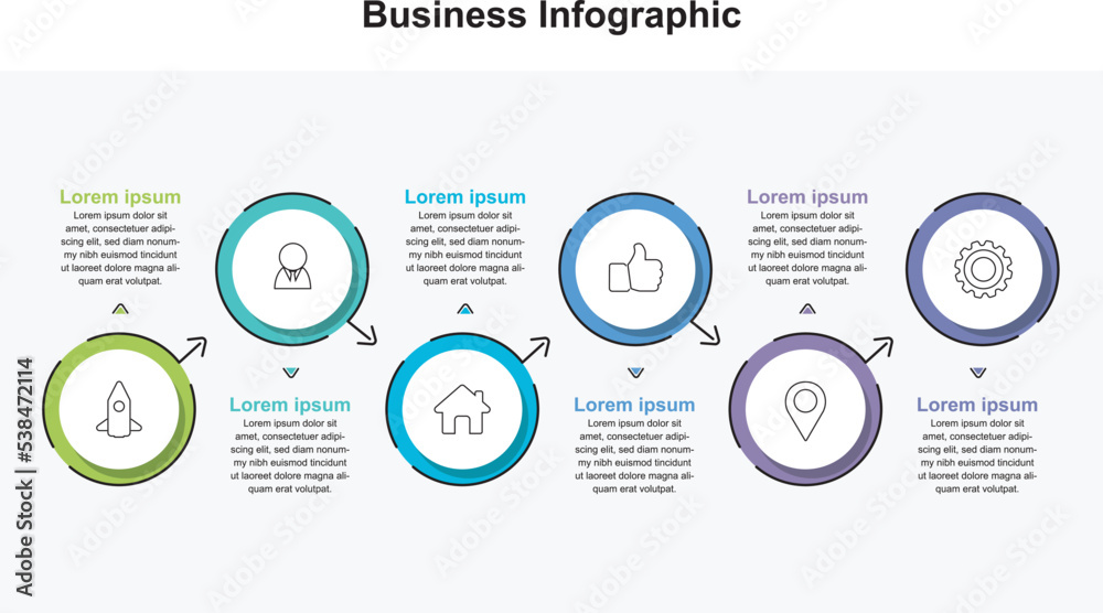 Timeline infographic icons designed for abstract background template ...