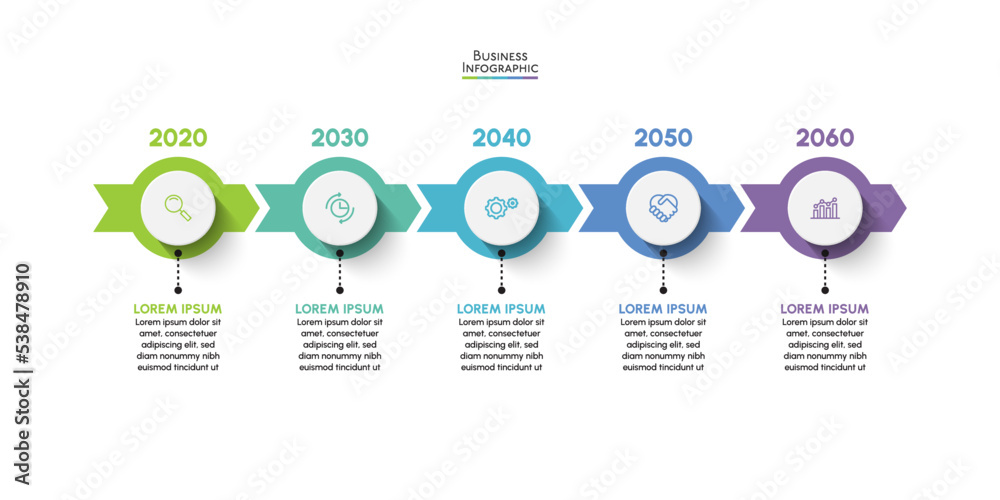 Business data visualization. timeline infographic icons designed for ...