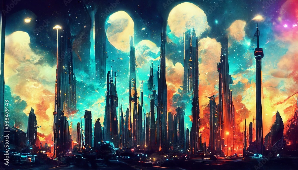 Alien cities, scifi, science fiction, other worlds, alien civilization ...