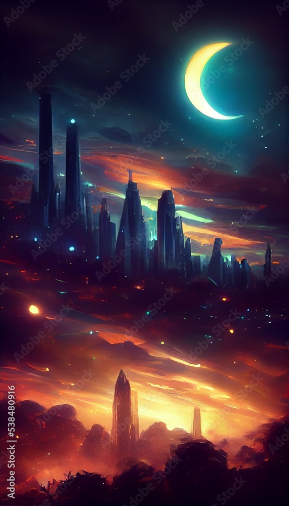 Alien city, scifi, science fiction, other worlds, alien civilization ...
