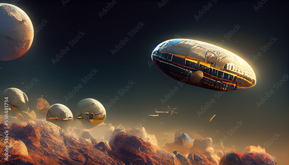 UFO space craft, alien ships, space port, flying saucers, intergalactic ...