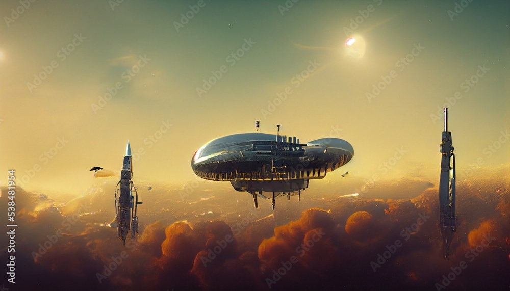 UFO space craft, alien ships, space port, flying saucers, intergalactic ...