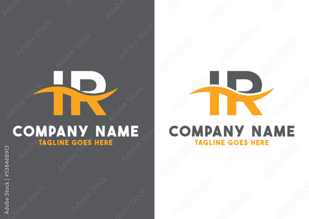 Letter IR logo design template, IR logo Stock Vector | Adobe Stock