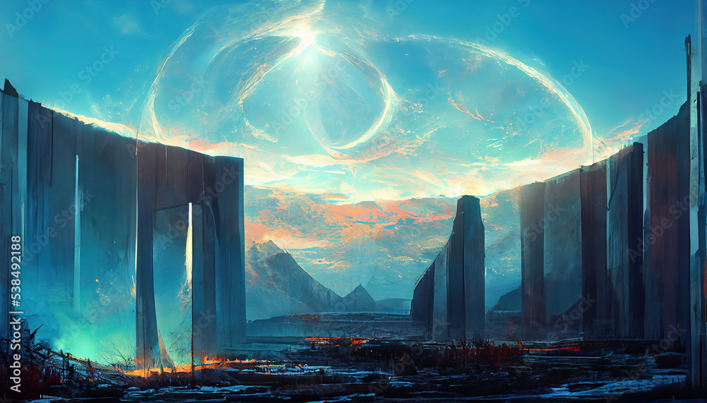 Alien Tech Relic. Outer Space World. Fantasy Theme Sci-Fi Futurism ...