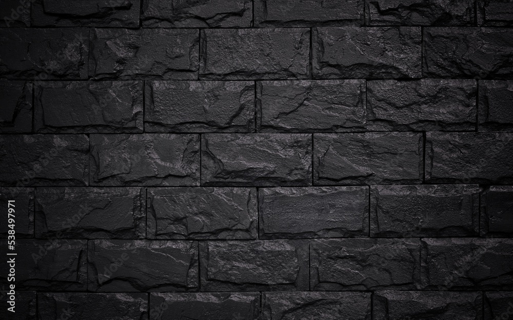 Dark black brick texture of brick wall for seamless background and textured. Stock Photo | Adobe ...
