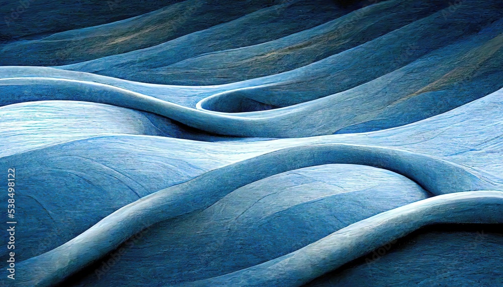 Blue, delicate, curved design with a luxurious, curved, delicate ...