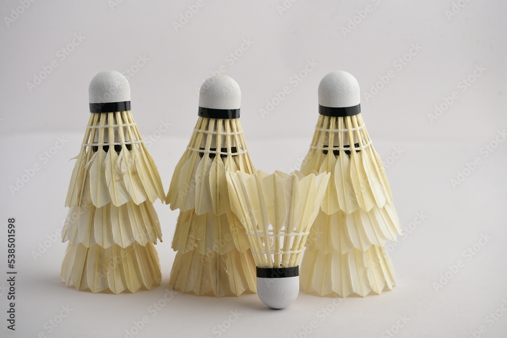 badminton shuttercock on white background Stock Photo | Adobe Stock