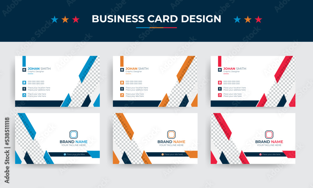 Abstract Shape Clean and Modern set of Business Card Template ...