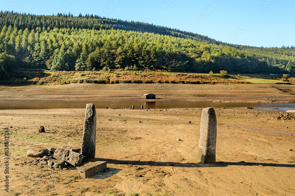 Ladybower Reservoir Drowned Village of Derwent Stock Photo | Adobe Stock