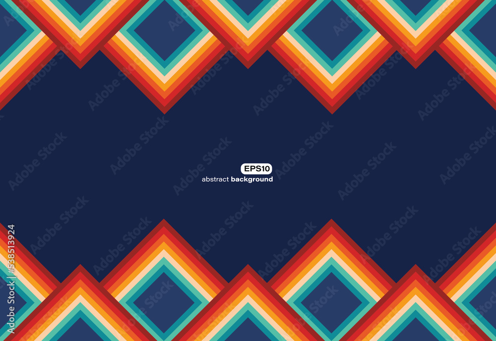 triangle fish scale pttern in rainbow with blankspace for advertisement ...