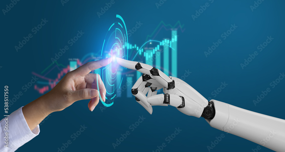 Foto de AI, Machine learning, obot hand ai artificial intelligence ...