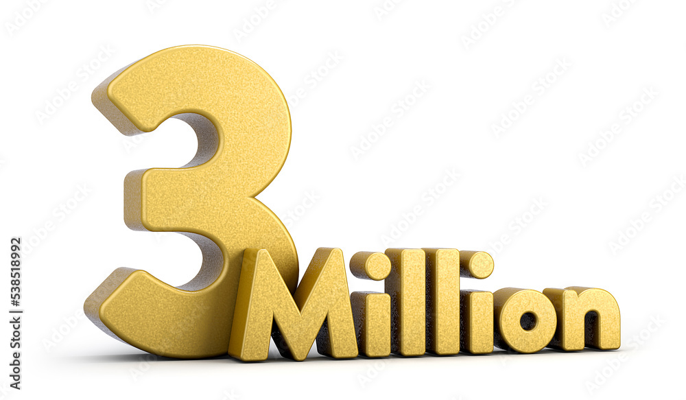 3d golden 3M isolated on background. 3d illustration. Stock ...