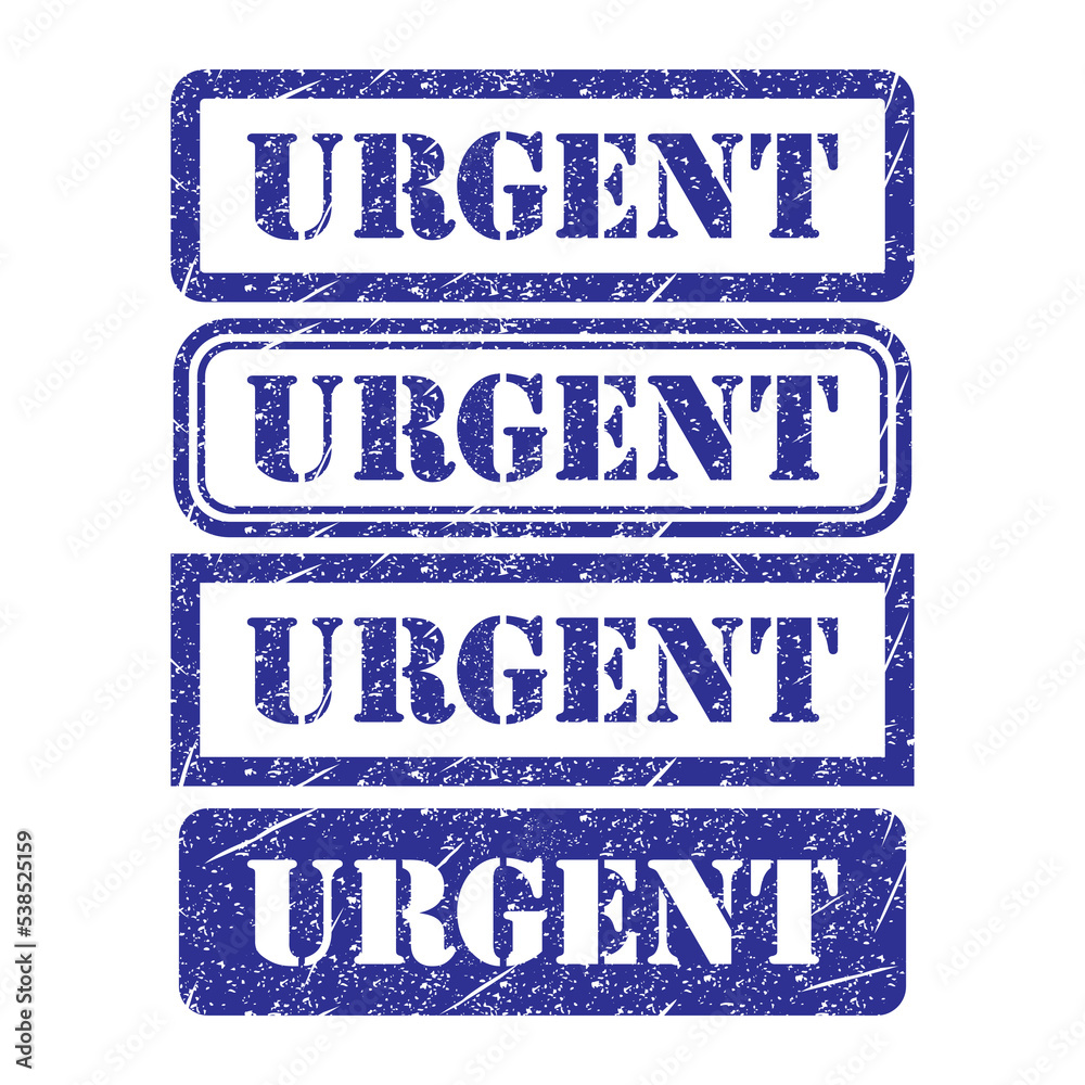 Set of Urgent stamp symbol, label sticker sign button, text banner ...