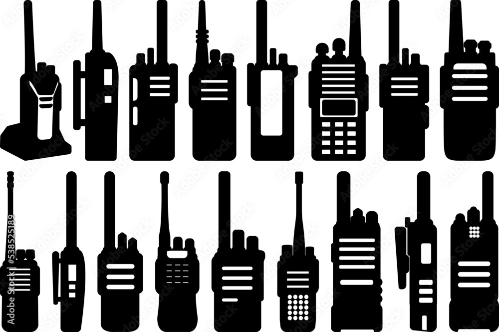 Walkie Talkie SVG, Walkie Talkie Silhouette, Communication Radio Svg ...