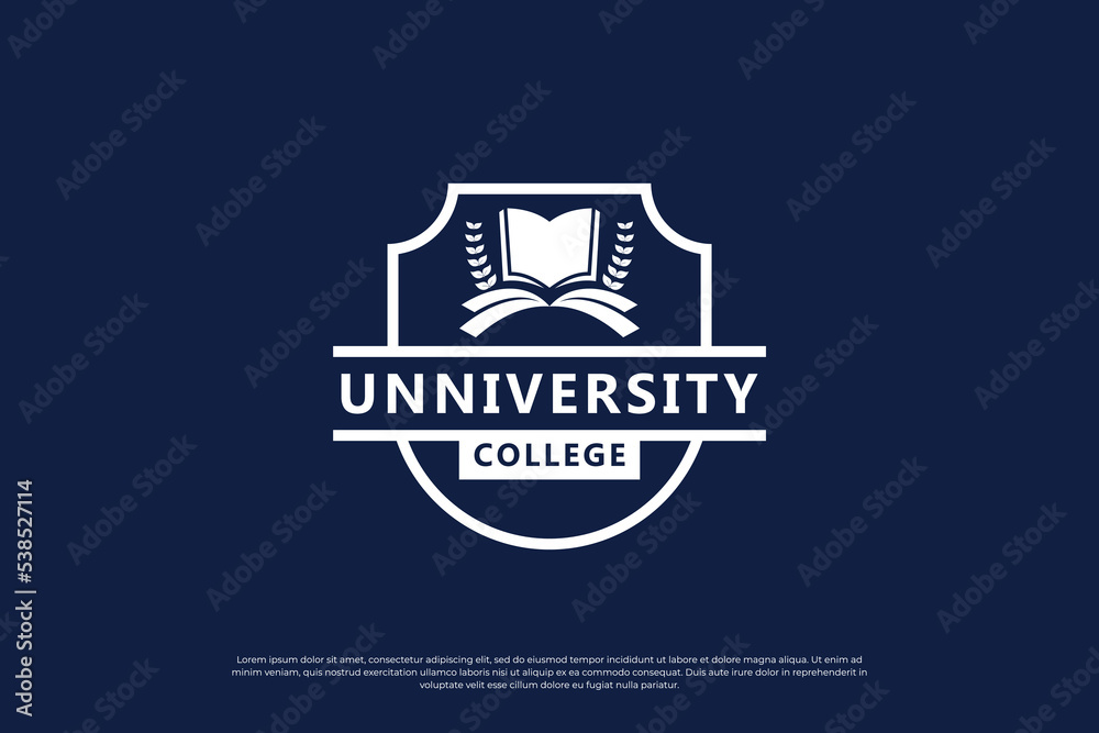 School emblem logo design. University, college badge design template ...