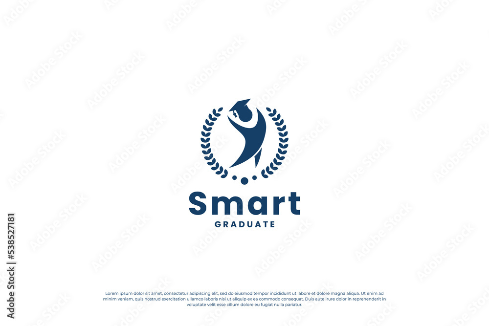 Smart education logo design. School logo template. Stock Vector | Adobe ...