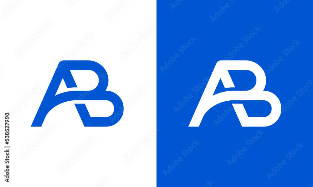 Minimal and creative AB letter initial letters monogram logo icon Stock ...