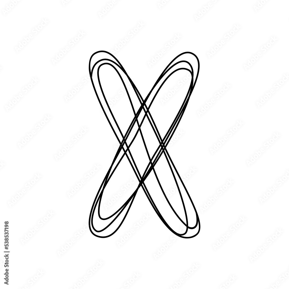 X. Continuous thin line letter X. vector illustration alphabet symbol ...
