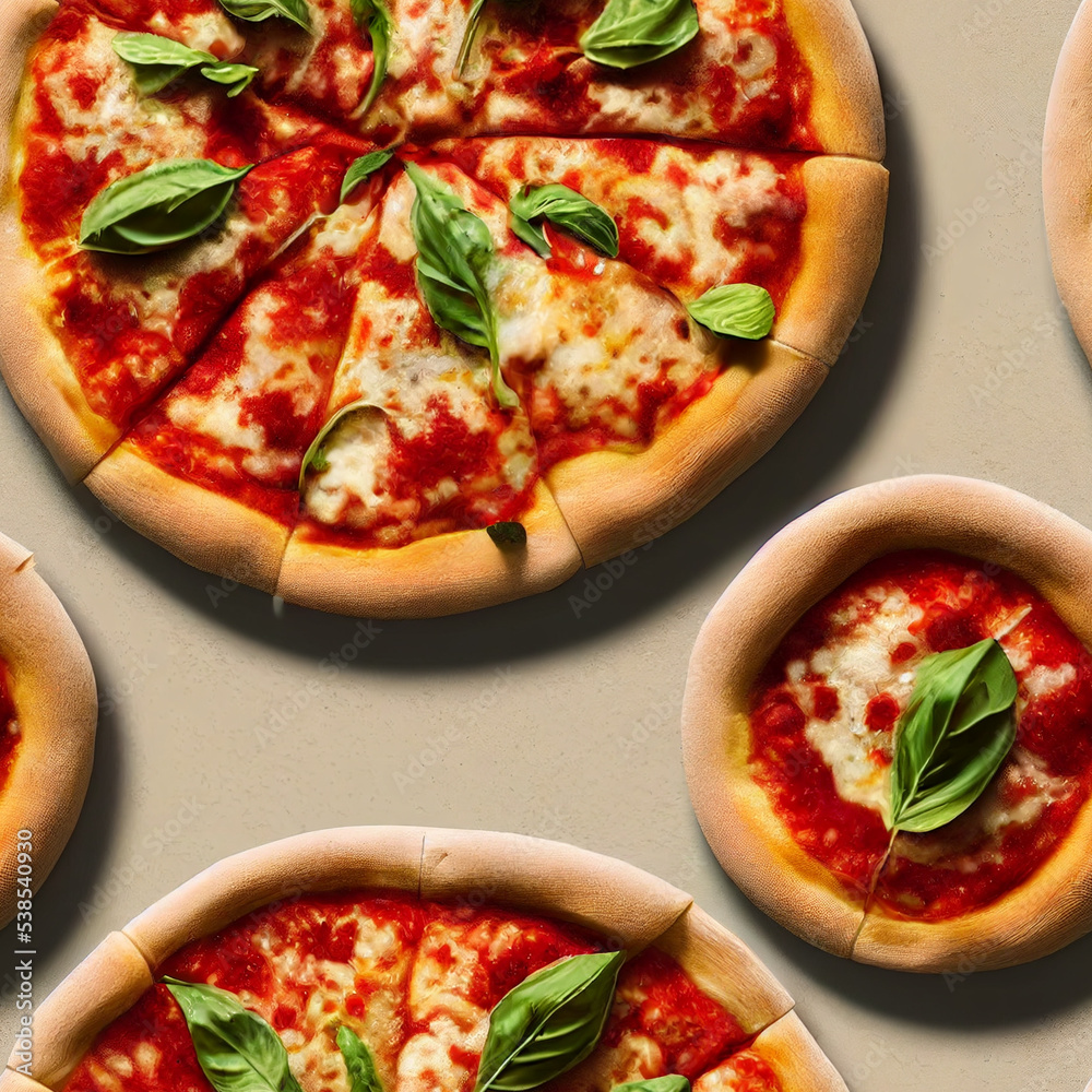 Close-up detailed view of a pizza is used as a texture background ...
