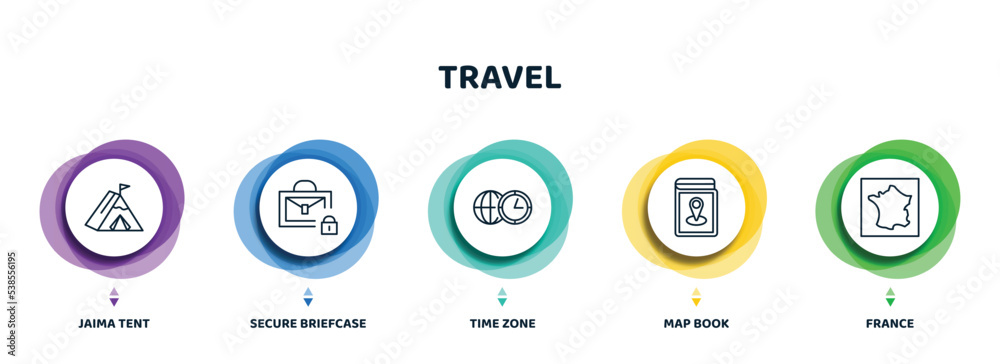 editable thin line icons with infographic template. infographic for ...