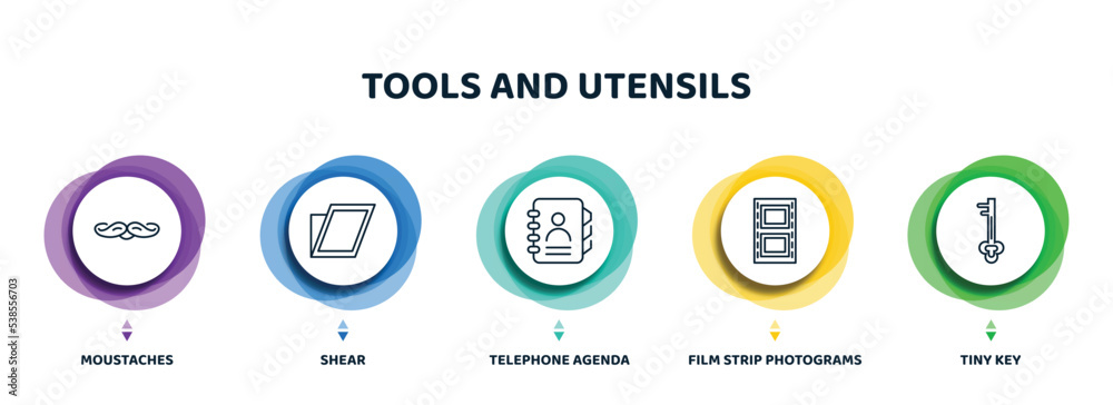 editable thin line icons with infographic template. infographic for ...
