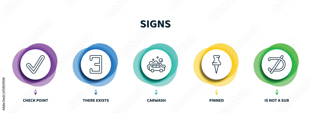 editable thin line icons with infographic template. infographic for ...