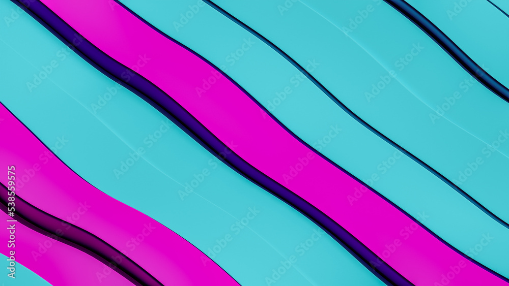 an abstract cartoon background. a bicolor line with wave motion. a ...