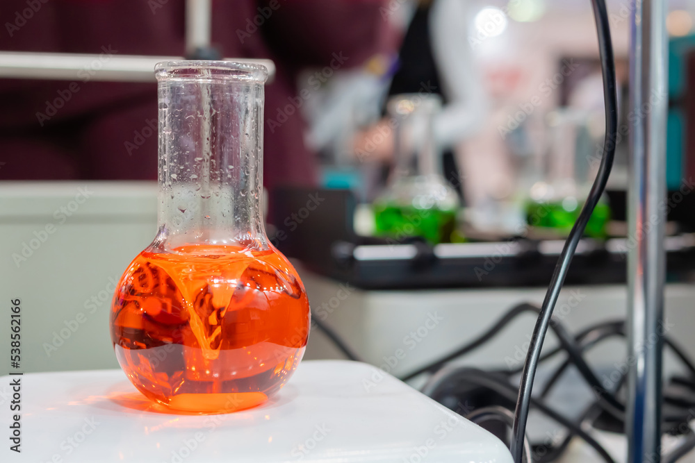 Magnetic mixer stirrer with fast moving stir bar for mixing liquid at ...