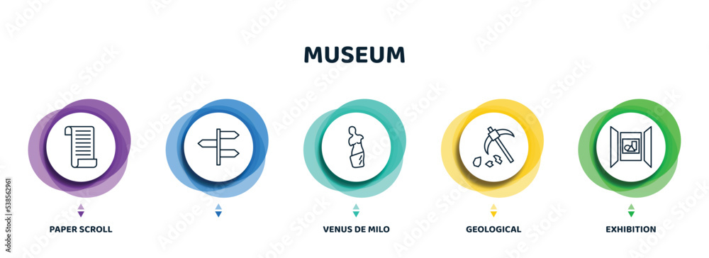 editable thin line icons with infographic template. infographic for ...